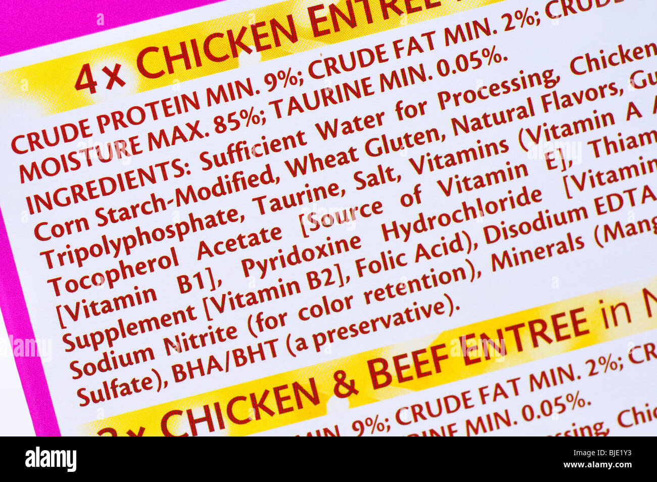 Ingredients List On Whiskas Cat Food Stock Photo Alamy Ingredients List On Whiskas Cat Food Stock Photo Alamy