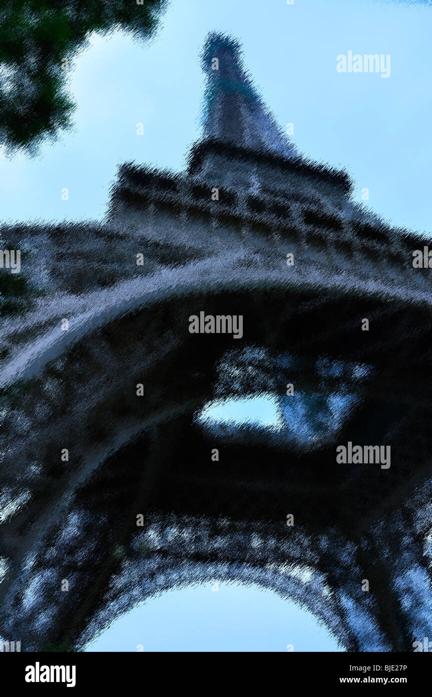 Eiffel tower blurred paris france hi-res stock photography and images ...