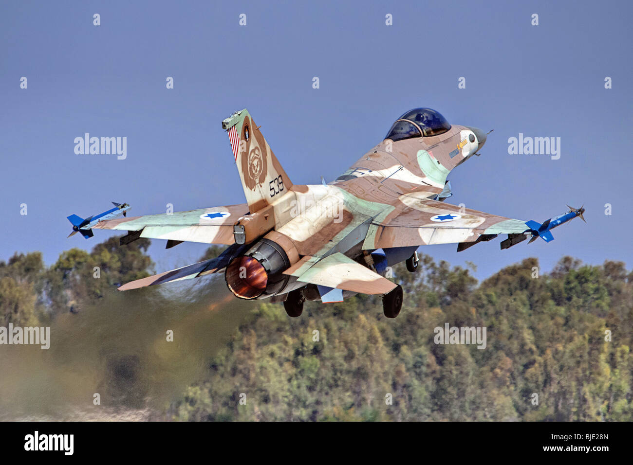Israeli Air Force (IAF) F-16C Fighter jet at take off Stock Photo - Alamy