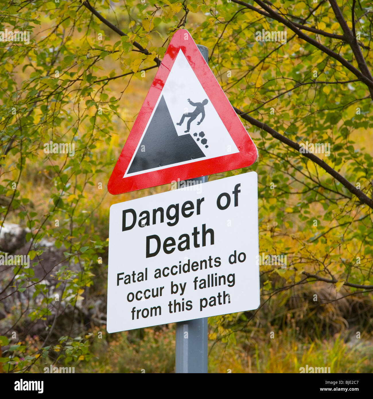 Dangerous footpath hi-res stock photography and images - Alamy