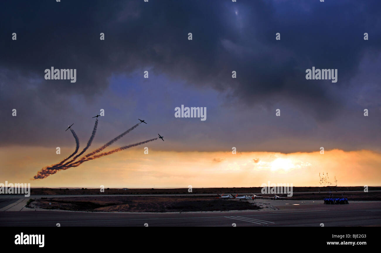 Israeli Air force (IAF) Fouga Magister CM-170 in aerobatics display at ...