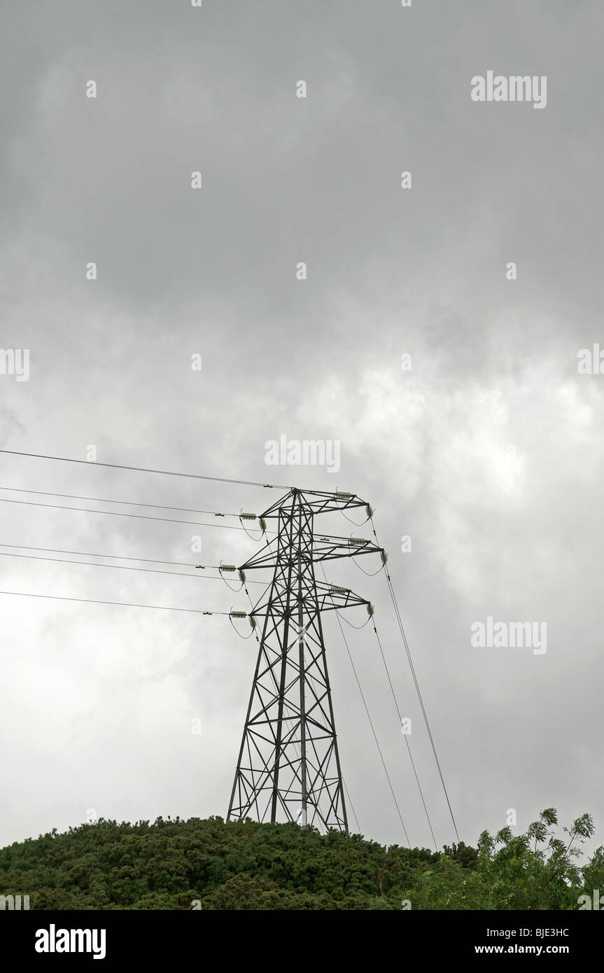 High voltage electricity pylon Stock Photo - Alamy