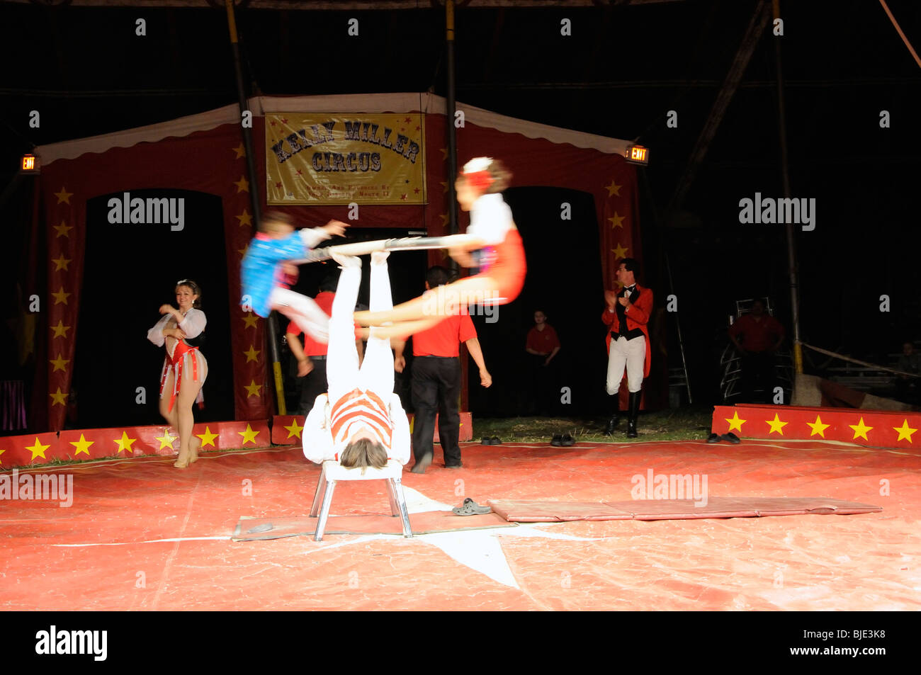 Acrobats in circus Stock Photo - Alamy