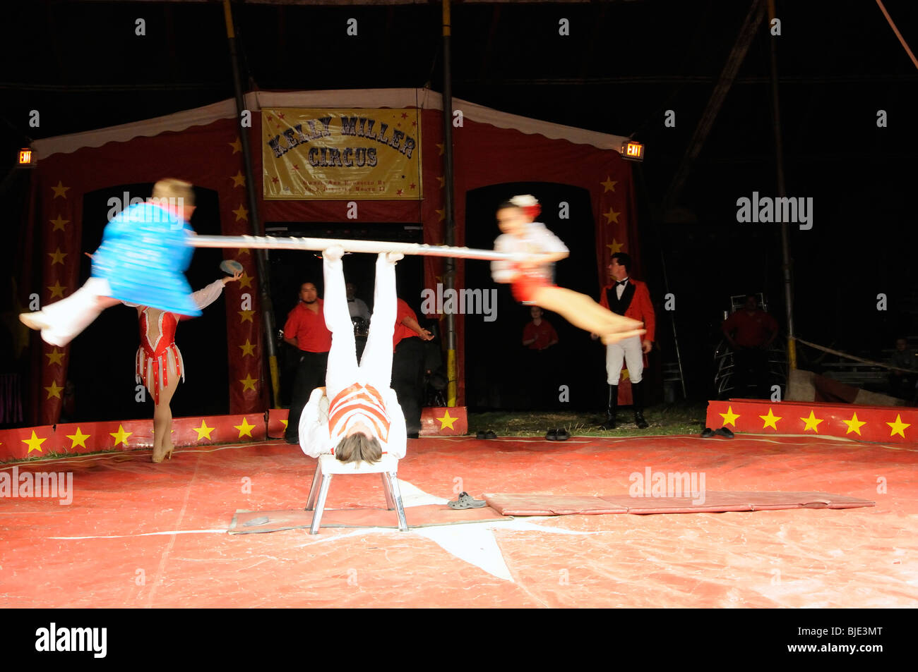Acrobats in circus Stock Photo - Alamy
