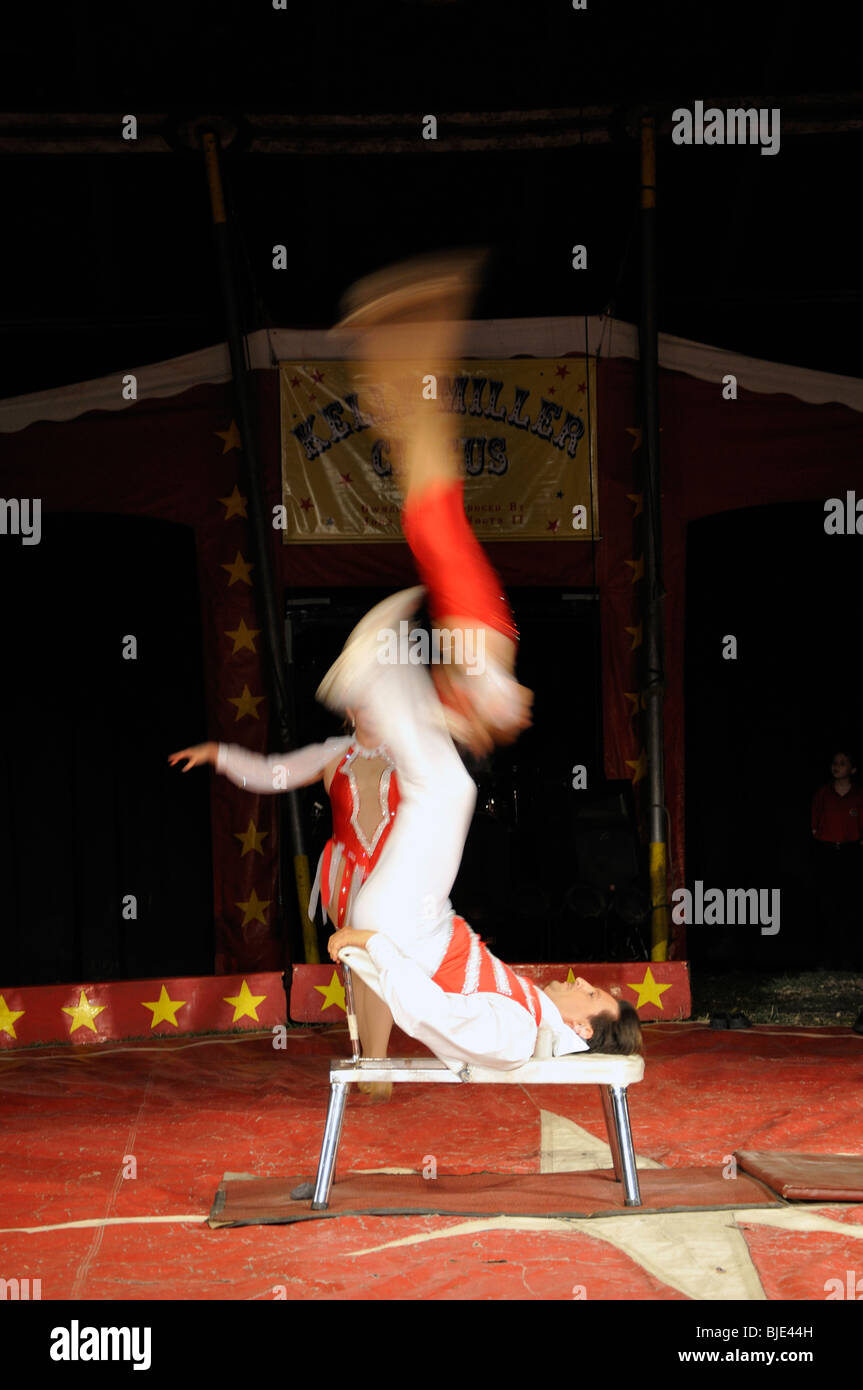 Acrobats in circus Stock Photo - Alamy