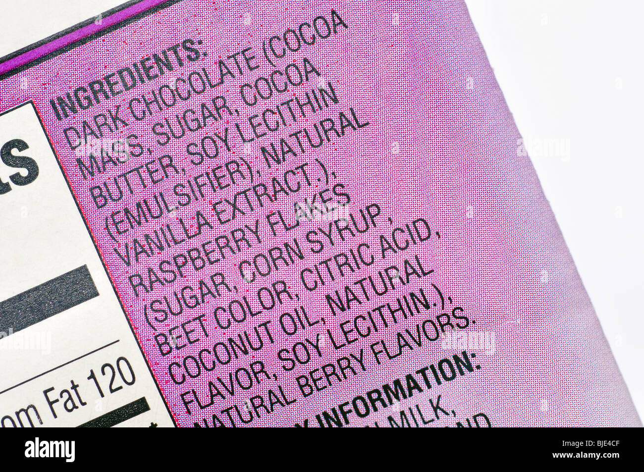 Ingredient List Chocolate High Resolution Stock Photography and Images ...