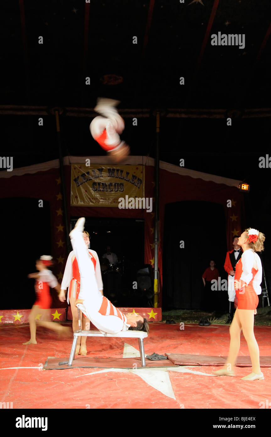 Acrobats in circus Stock Photo - Alamy
