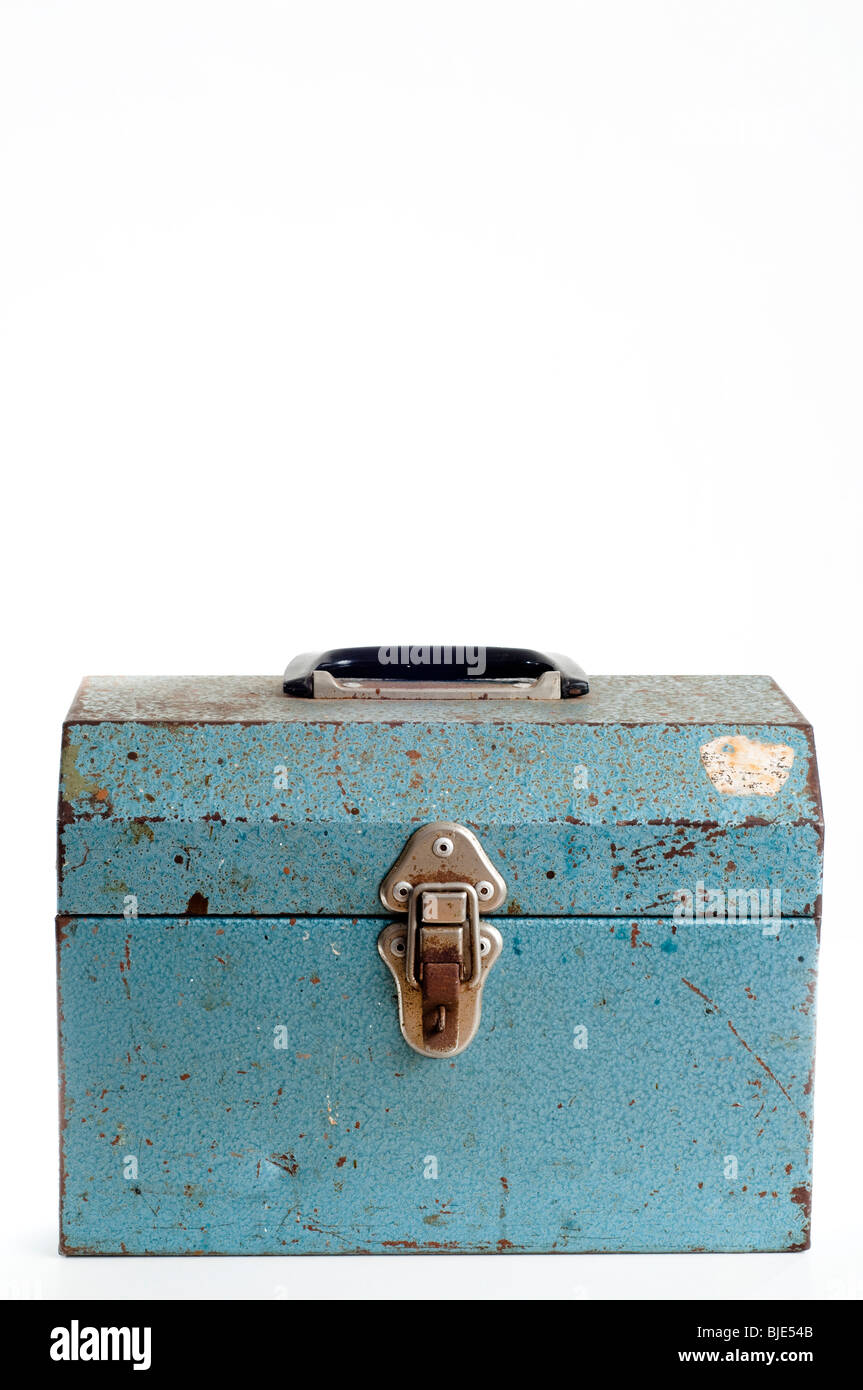 metal blue tool box Stock Photo - Alamy