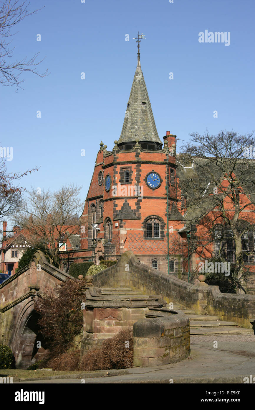Village of Port Sunlight, England. The late 19th century Dell Bridge ...