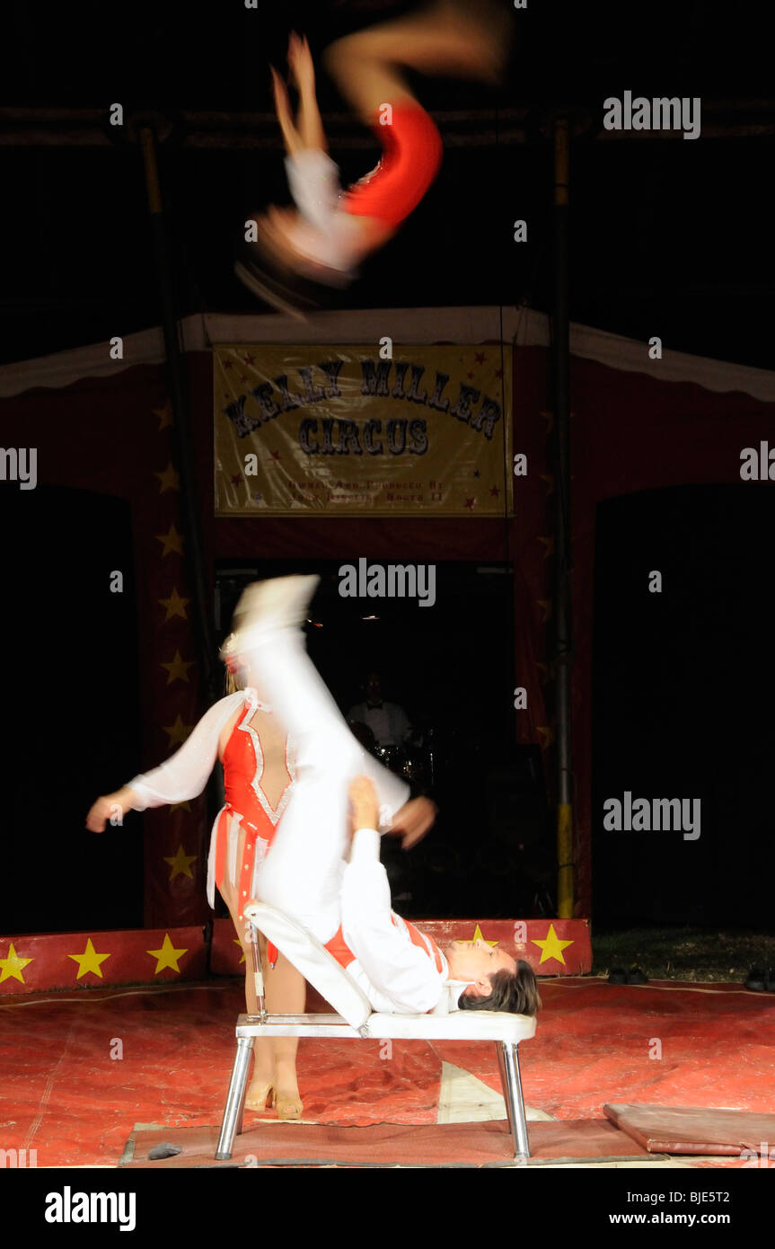 Acrobats in circus Stock Photo - Alamy