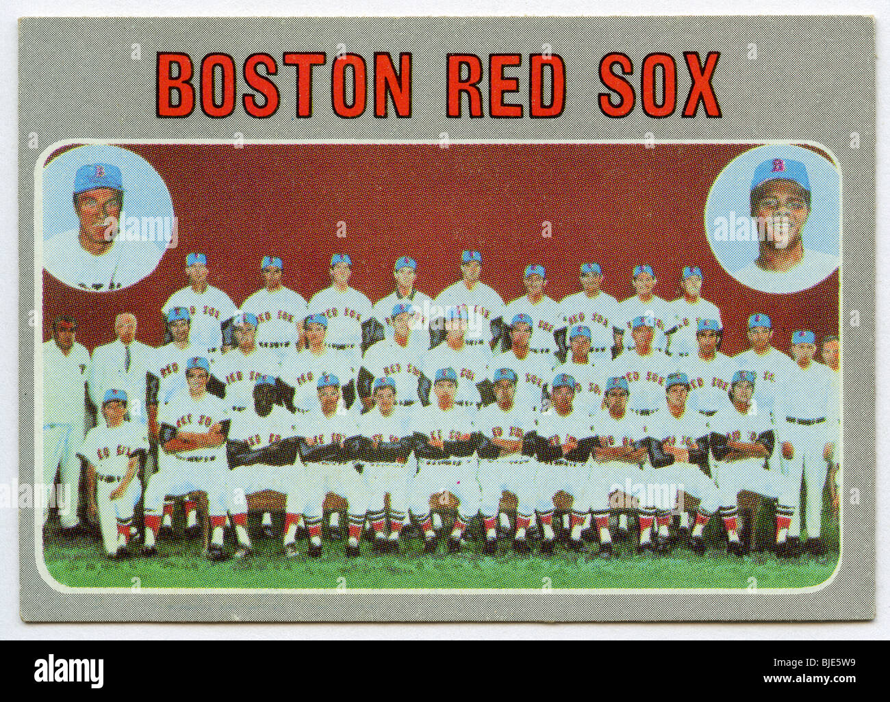 Collectible baseball card - Boston Red Sox team Stock Photo - Alamy