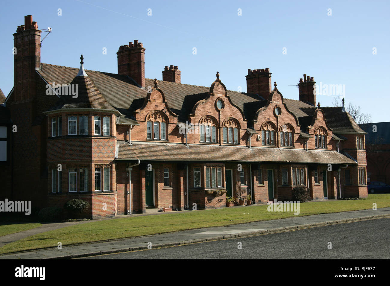 Village of Port Sunlight, England. Bridge Street cottages Stock Photo ...