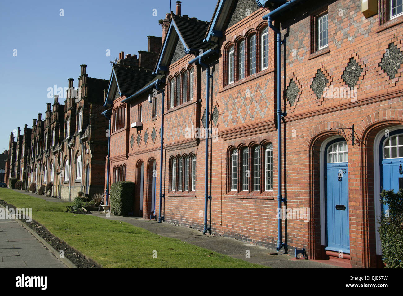 Village of Port Sunlight, England. Wood Street cottages Stock Photo - Alamy