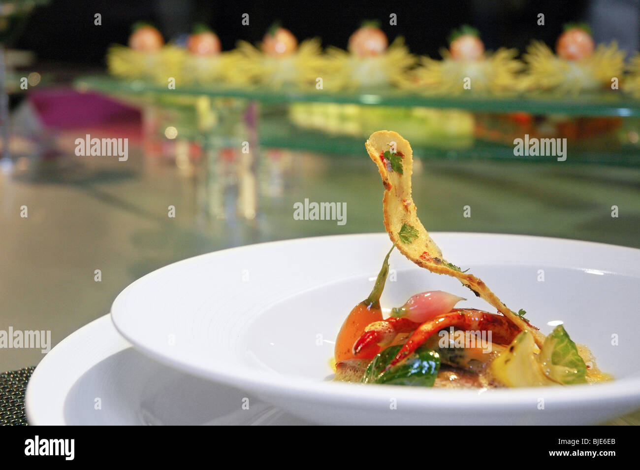 italian cuisine in a decorated dish Stock Photo - Alamy