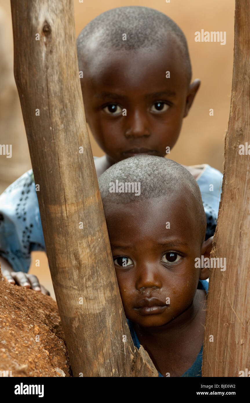 Rwandan children looking on Stock Photo - Alamy