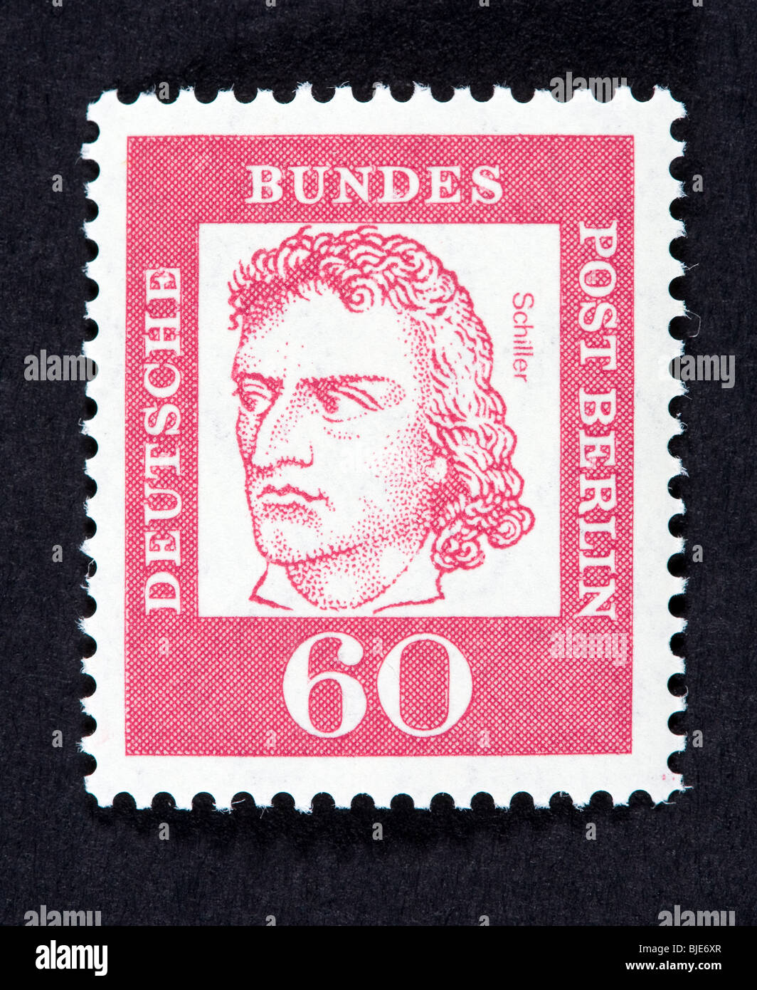 Postage stamp from Berlin depicting Friedrich von Schiller Stock Photo ...