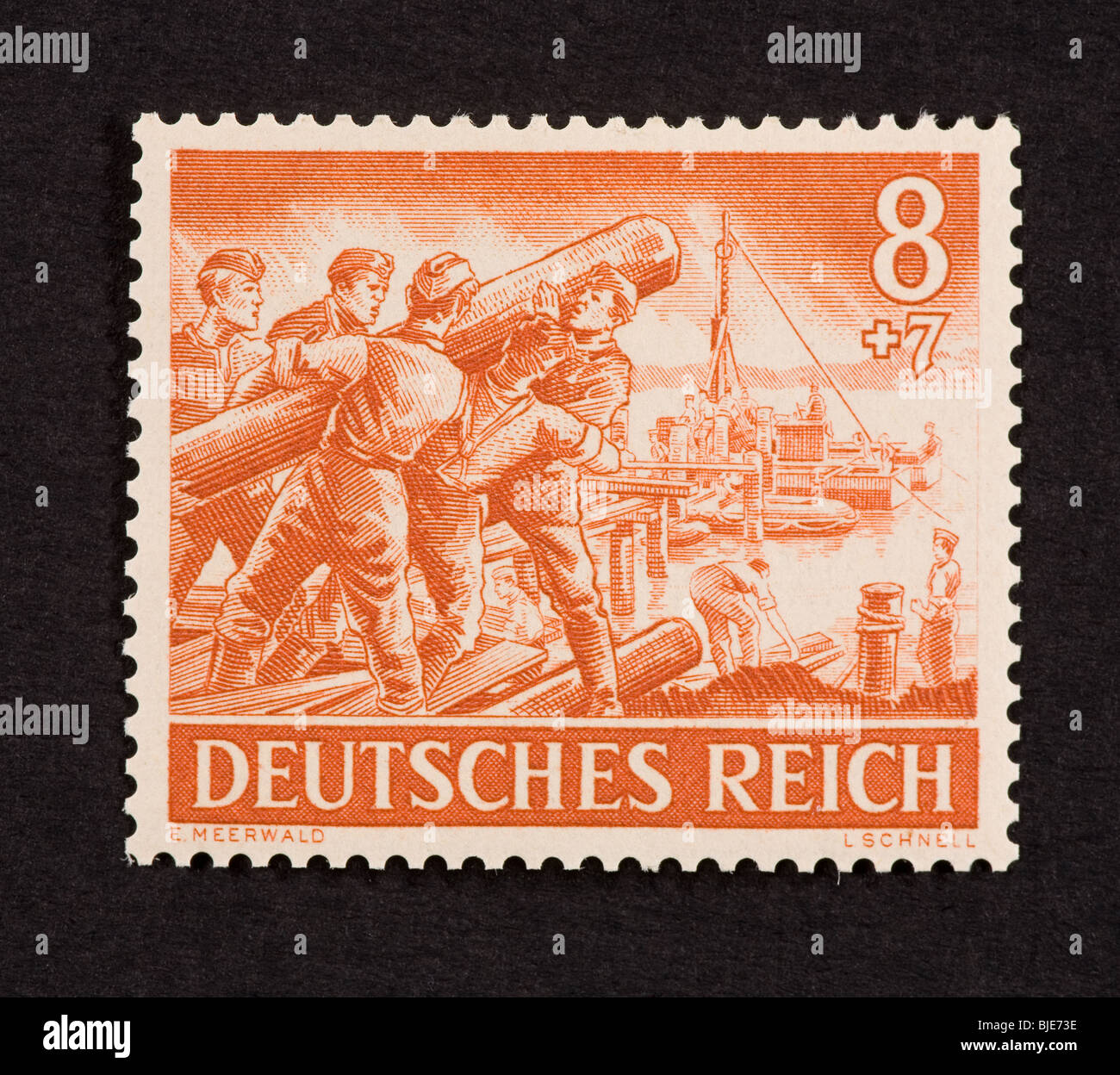 Postage stamp from Germany depicting the Engineering Corp Stock Photo ...