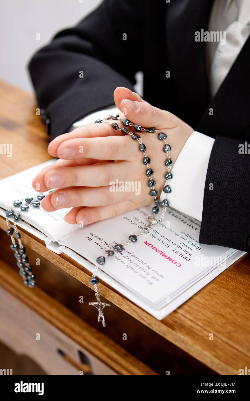 Child Praying Kneeling Prayer High Resolution Stock Photography and ...