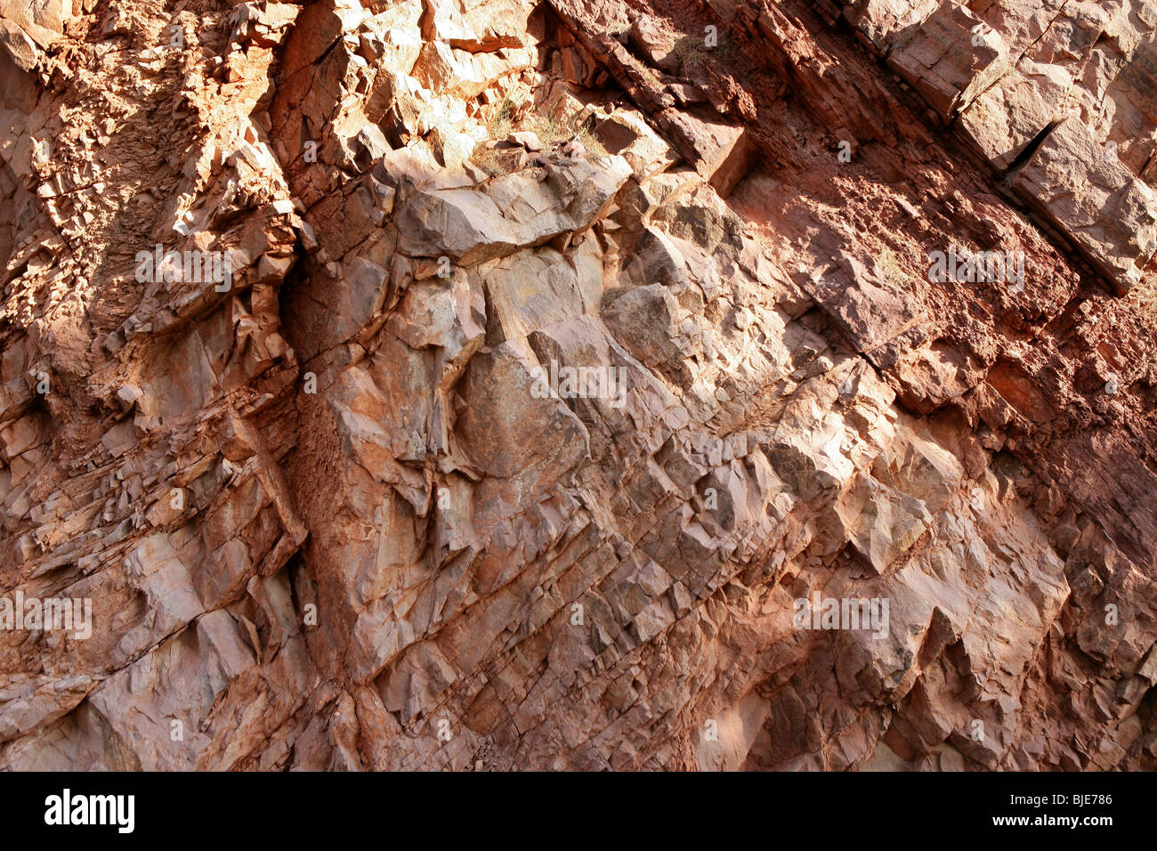 background of red rodeno limestone rock texture Stock Photo - Alamy
