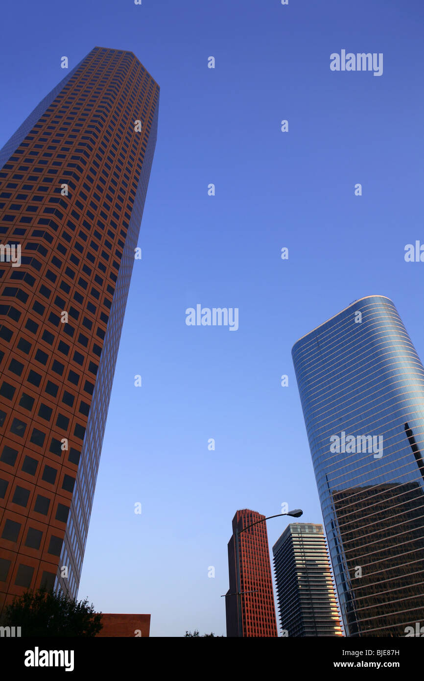 Houston downtown city urban buildings skyscraper Texas Stock Photo - Alamy