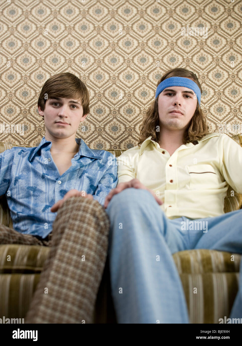 two men in retro clothing Stock Photo - Alamy