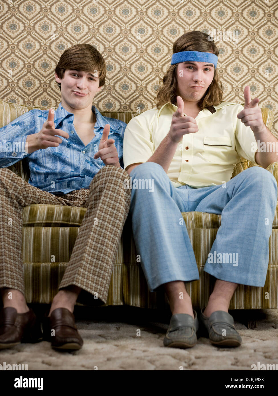 two men in retro clothing Stock Photo - Alamy