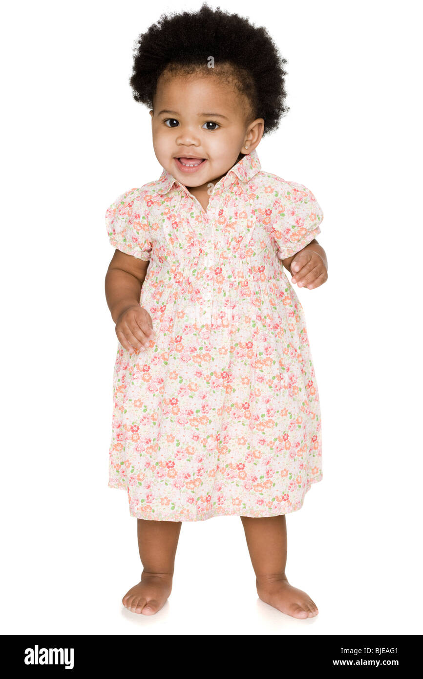 African baby girl walking hi-res stock photography and images - Alamy