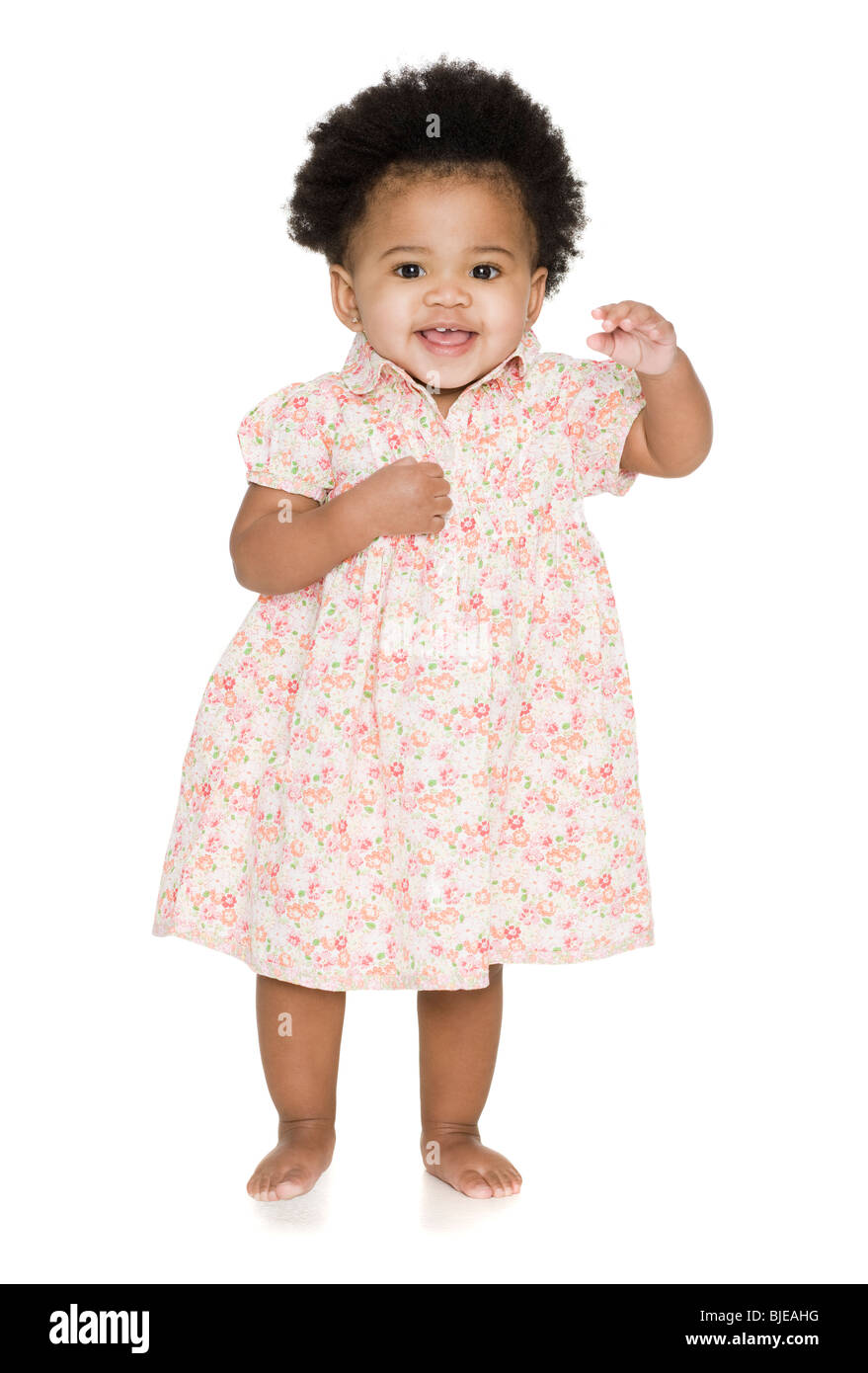 African baby girl walking hi-res stock photography and images - Alamy