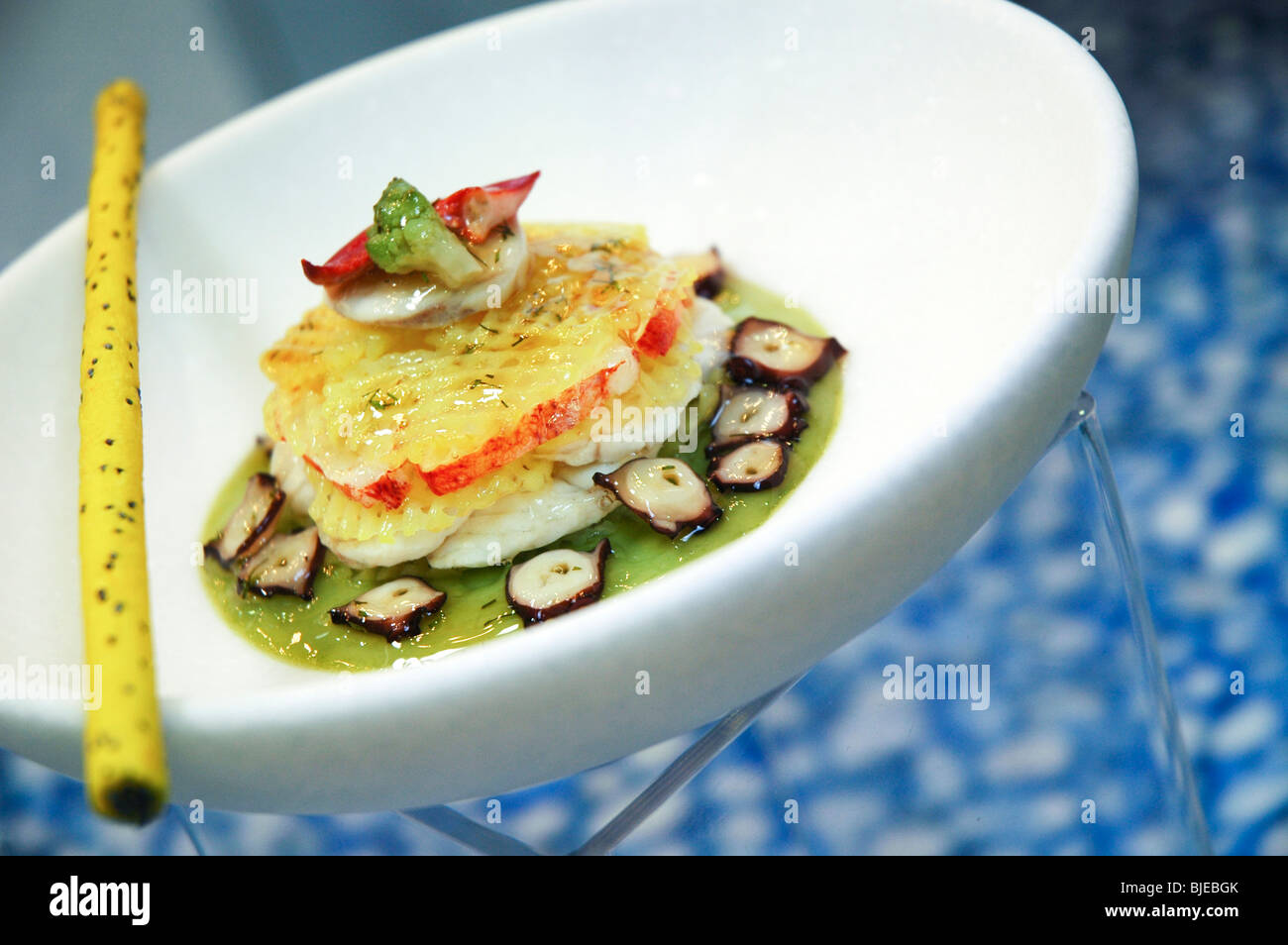 italian cuisine in a decorated dish Stock Photo - Alamy