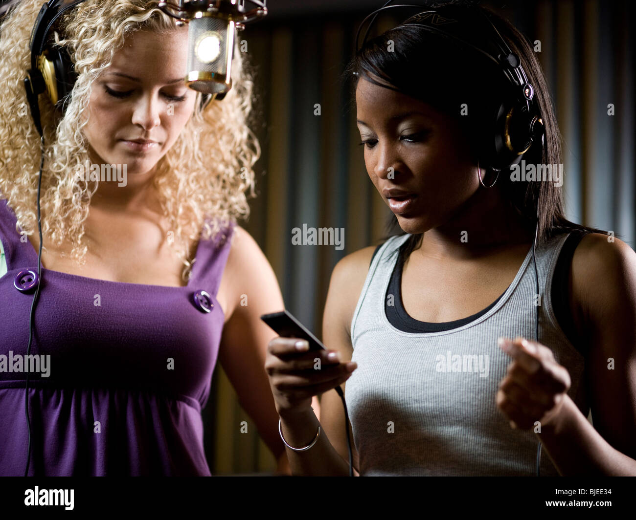 singing in a recording studio Stock Photo - Alamy