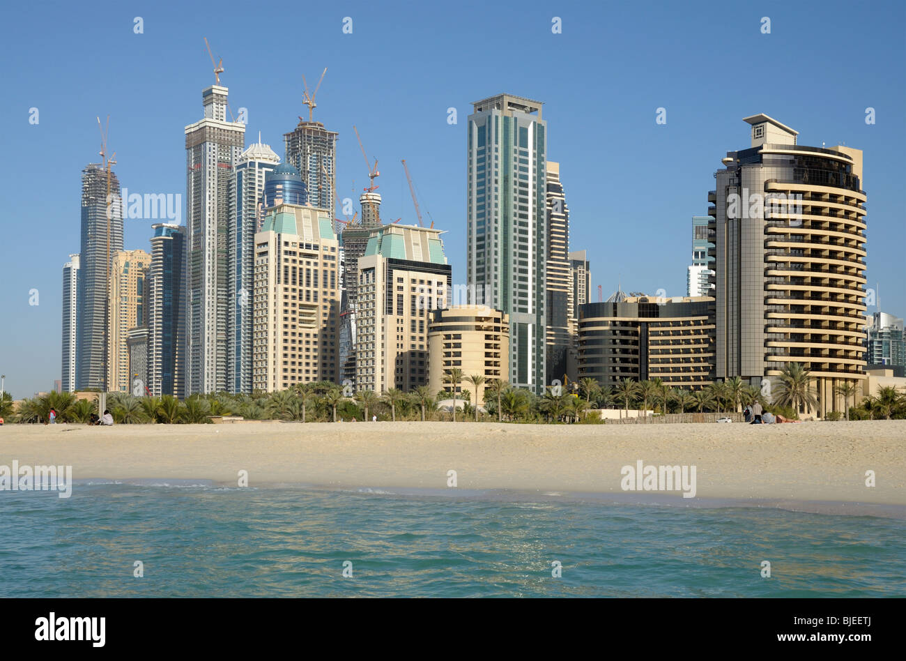 Highrise Buildings at Dubai Marina, United Arab Emirates Stock Photo ...