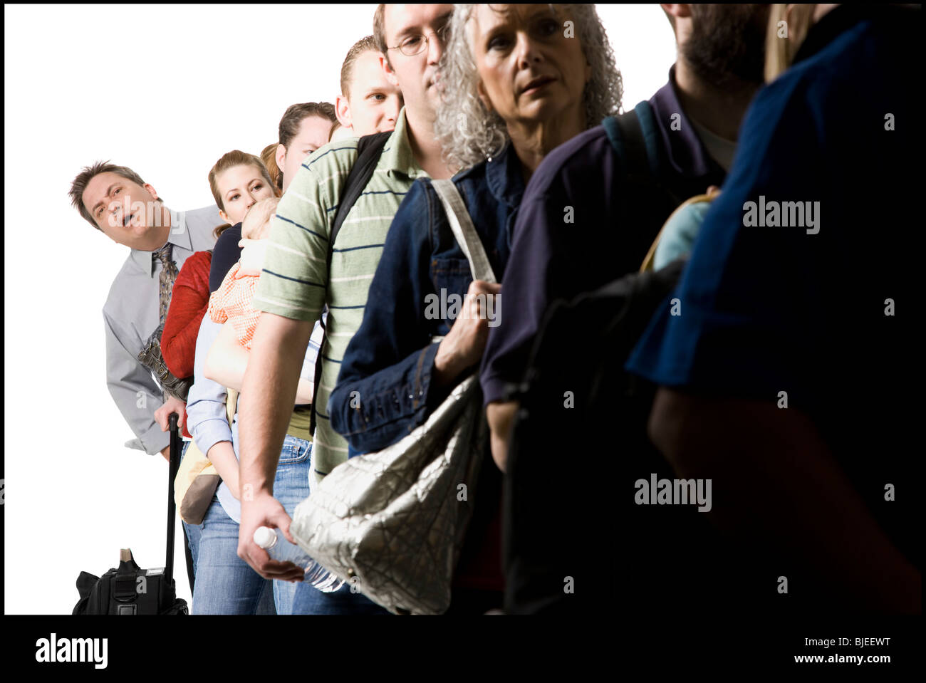 People waiting in line Stock Photo - Alamy