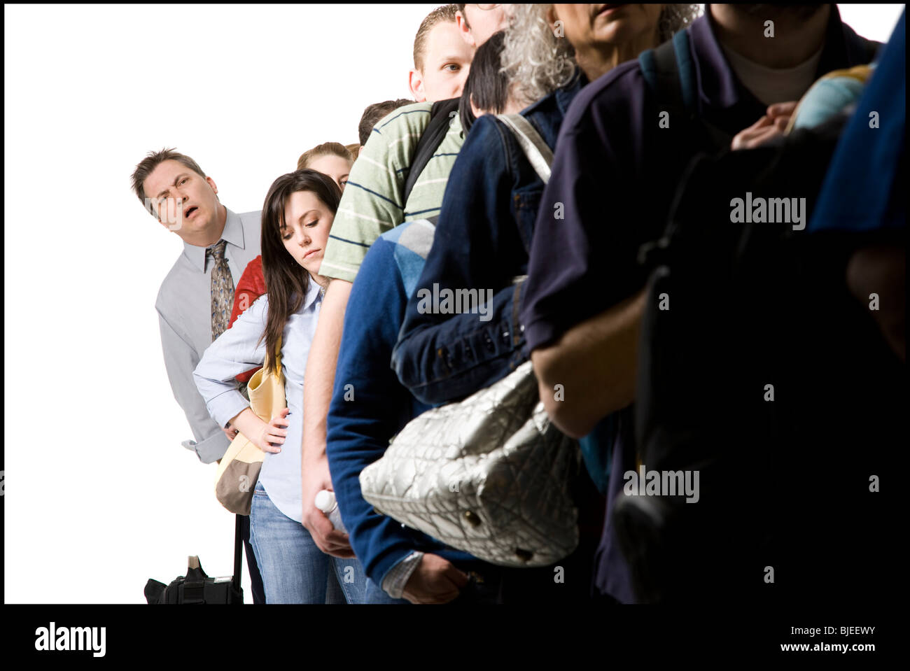 People waiting in line Stock Photo - Alamy