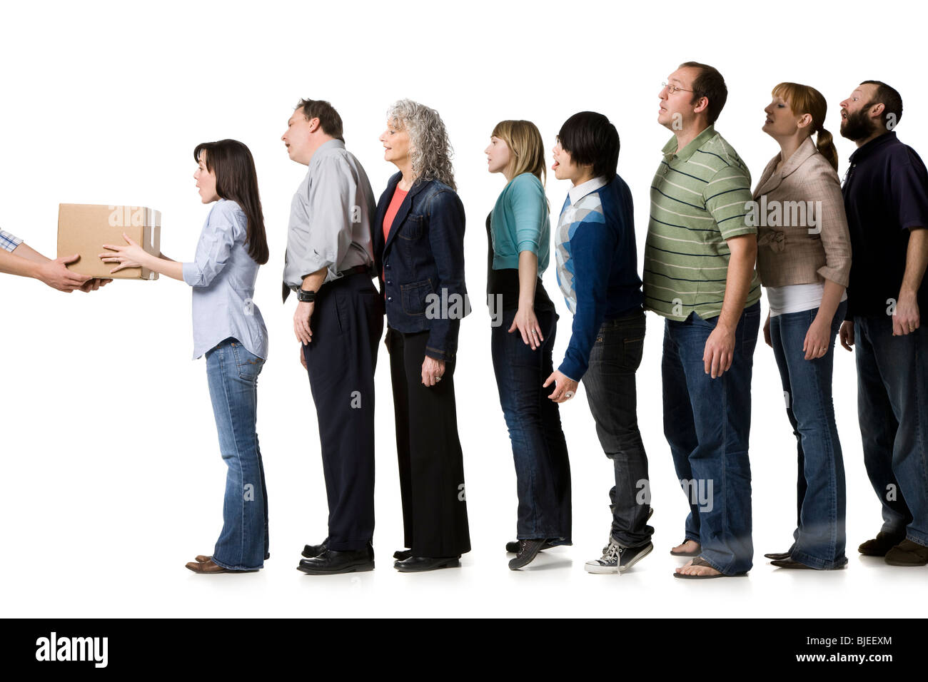 people waiting in line Stock Photo - Alamy