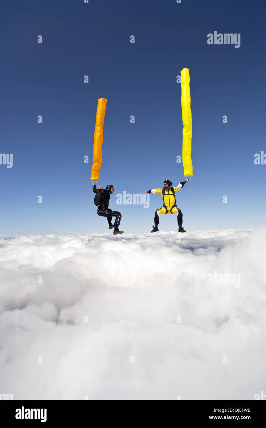 Two skydiver with tube hi-res stock photography and images - Alamy