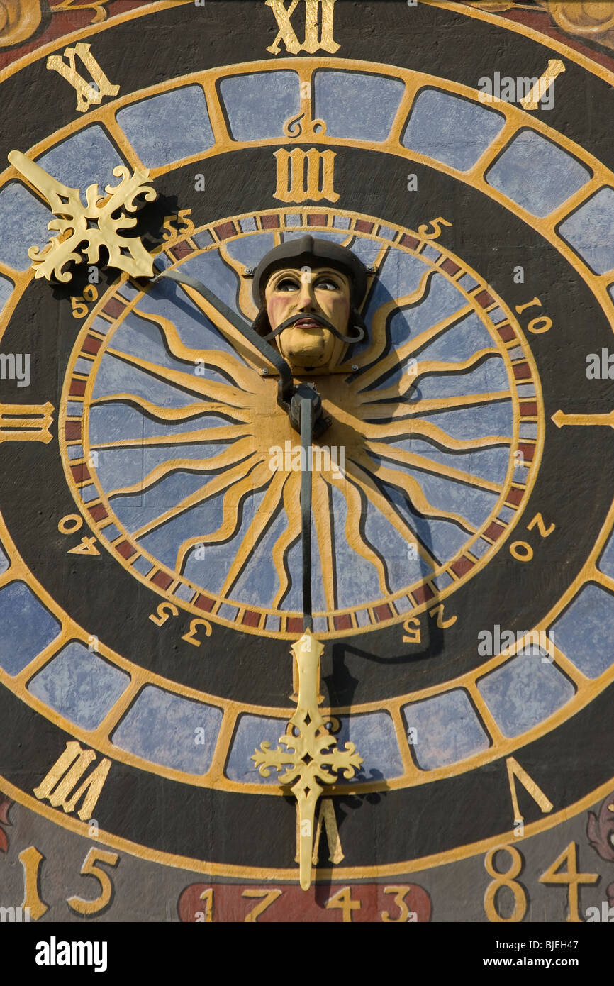 Sundial at the town hall of goerlitz hi-res stock photography and ...