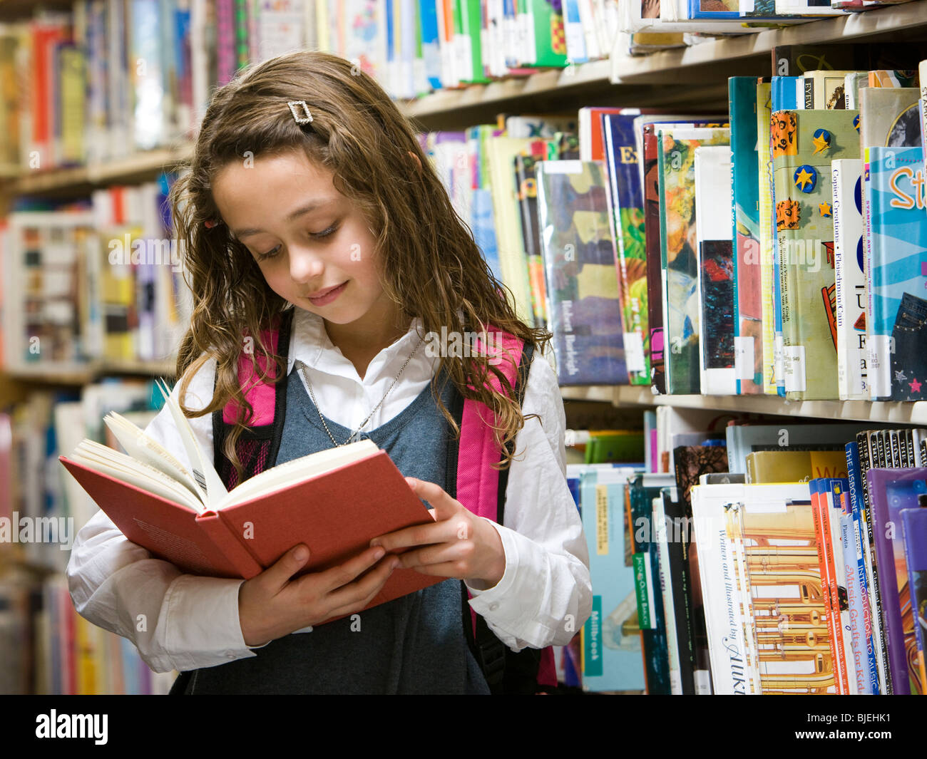 in the library Stock Photo - Alamy