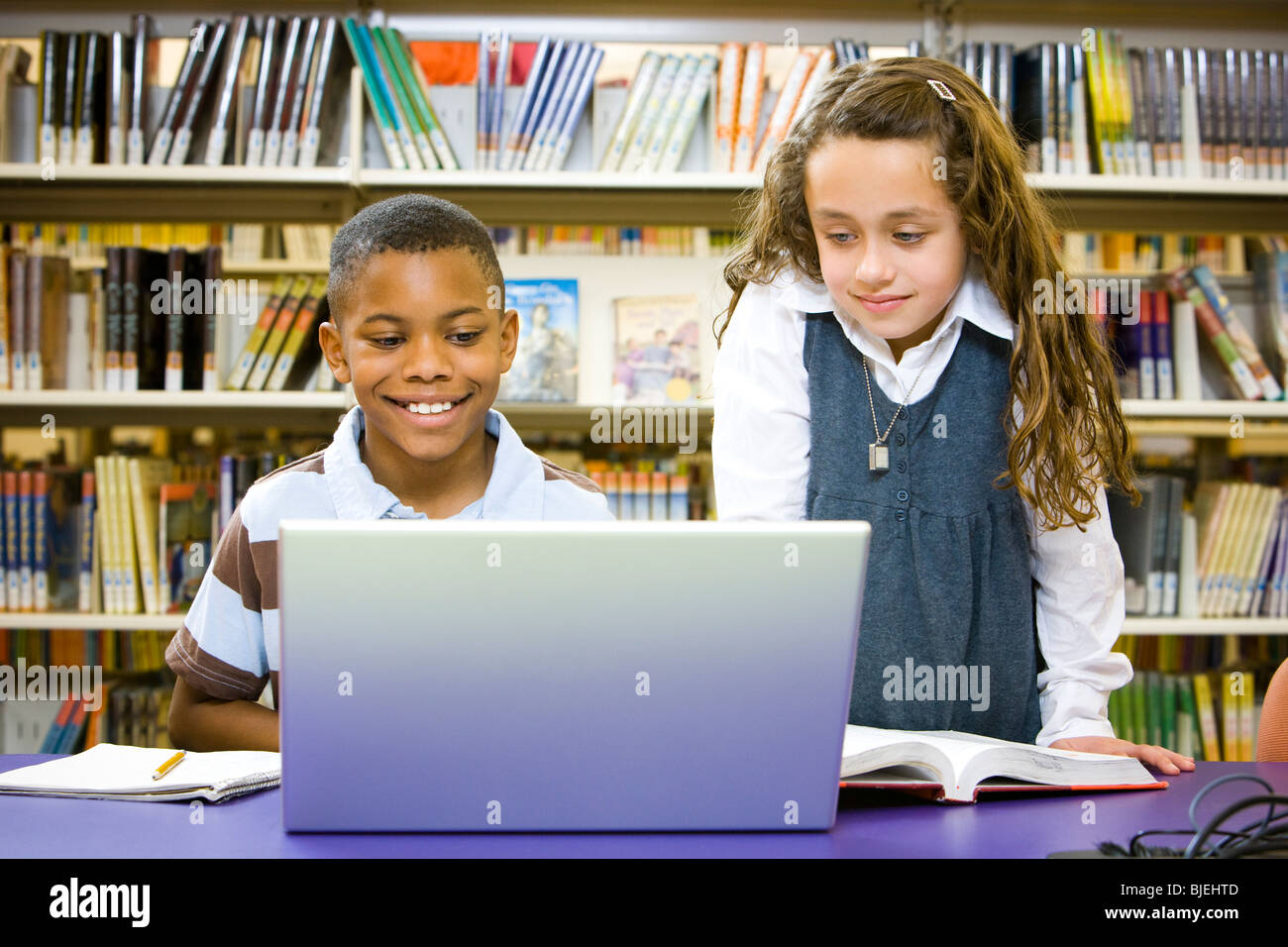 in the library Stock Photo - Alamy