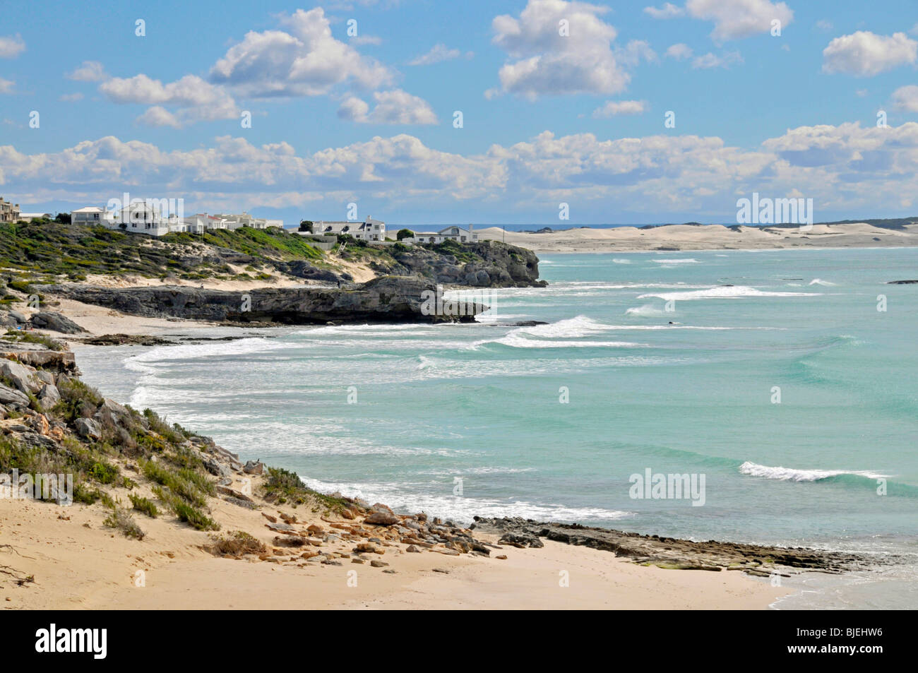 Coast of Arniston, buildings in the background, Republic of South ...