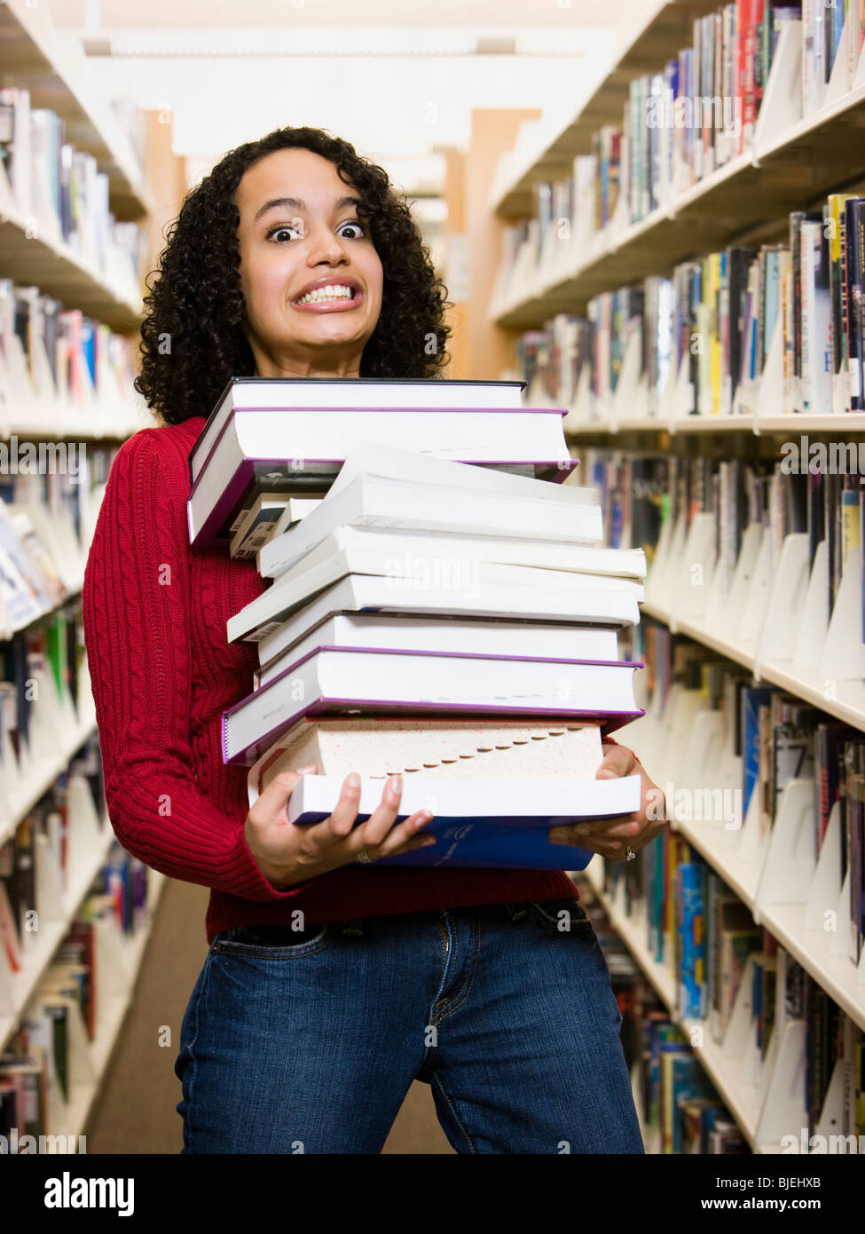 in the library Stock Photo - Alamy