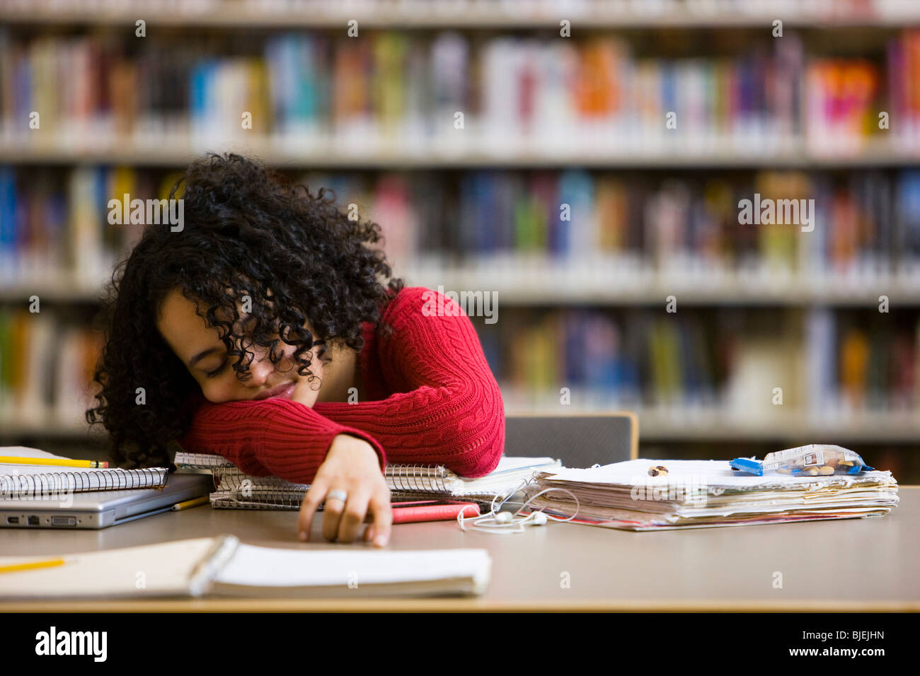 in the library Stock Photo - Alamy