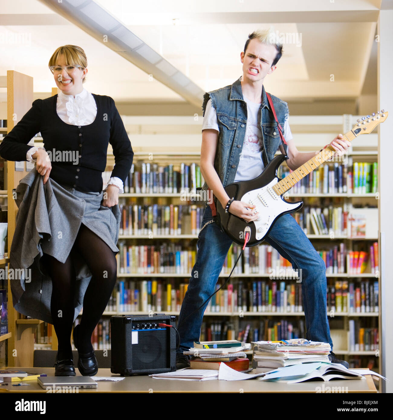 in the library Stock Photo - Alamy