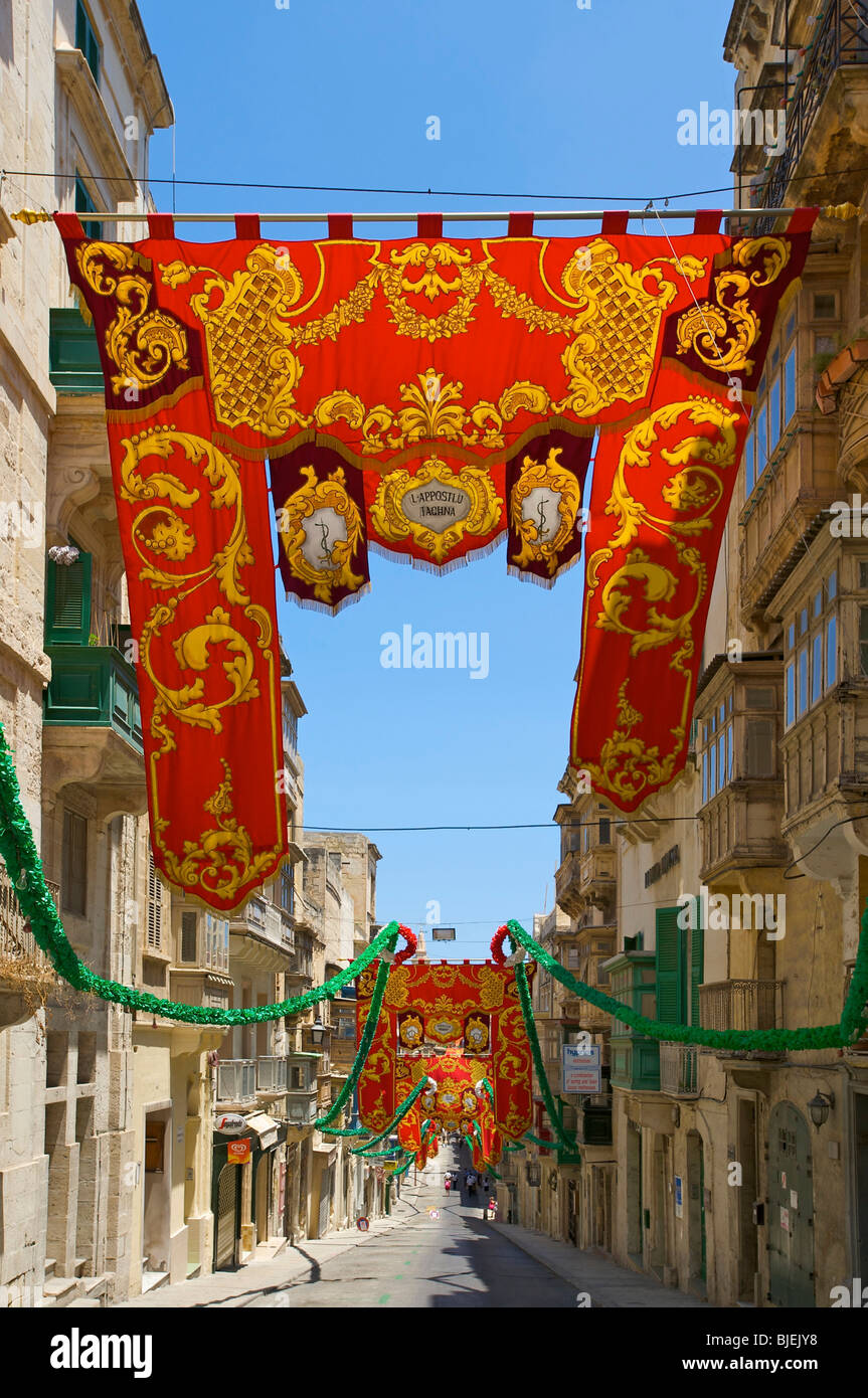 Street scene, Valletta, Malta Stock Photo - Alamy