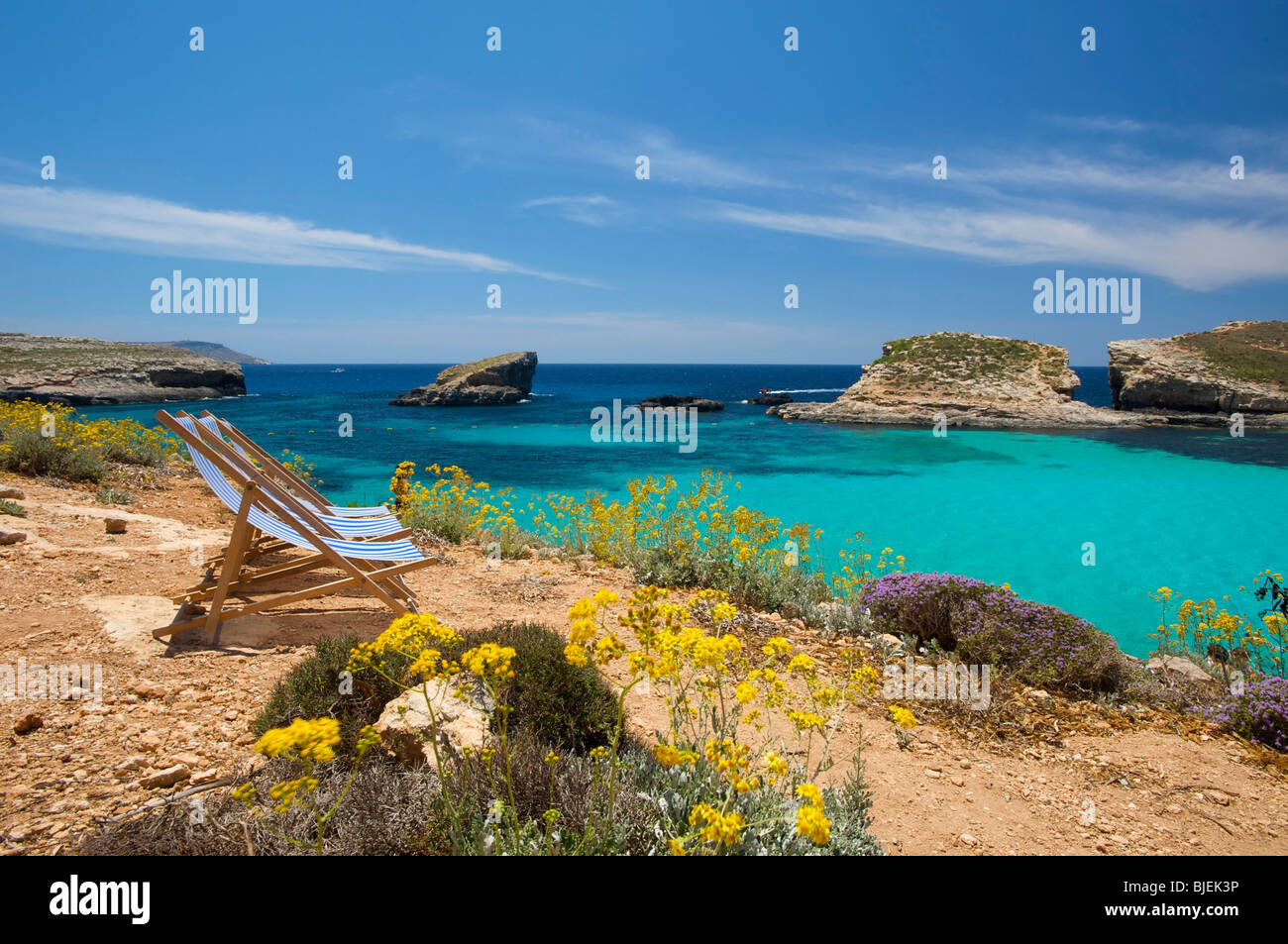 Blue lagoon, Comino, Malta Stock Photo - Alamy