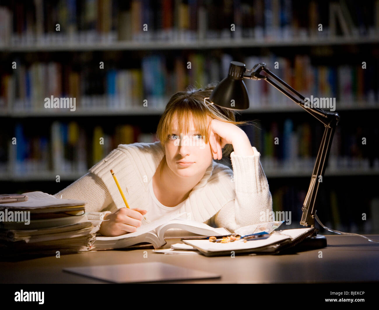 in the library Stock Photo - Alamy