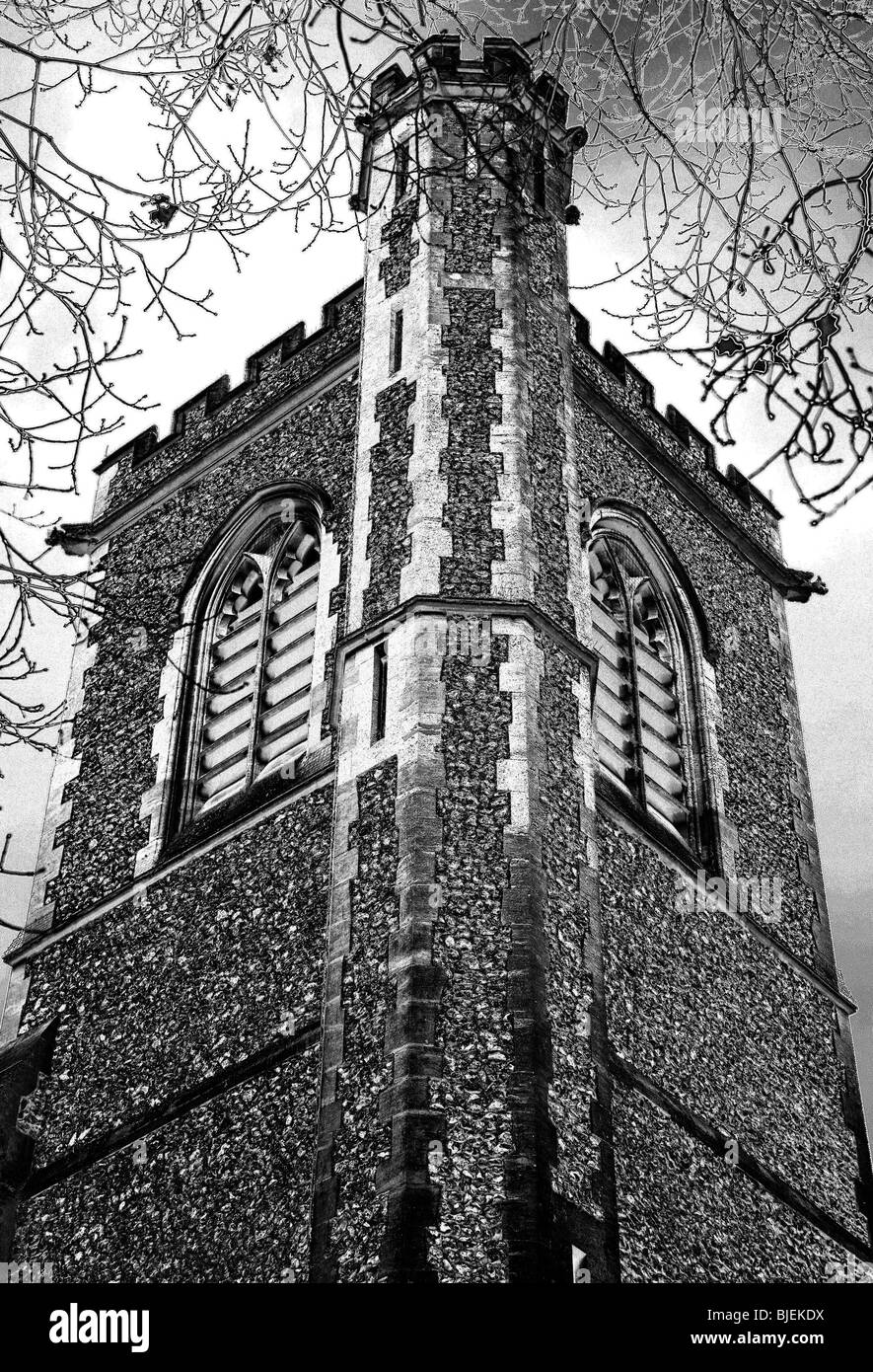 A surreal church tower Stock Photo - Alamy