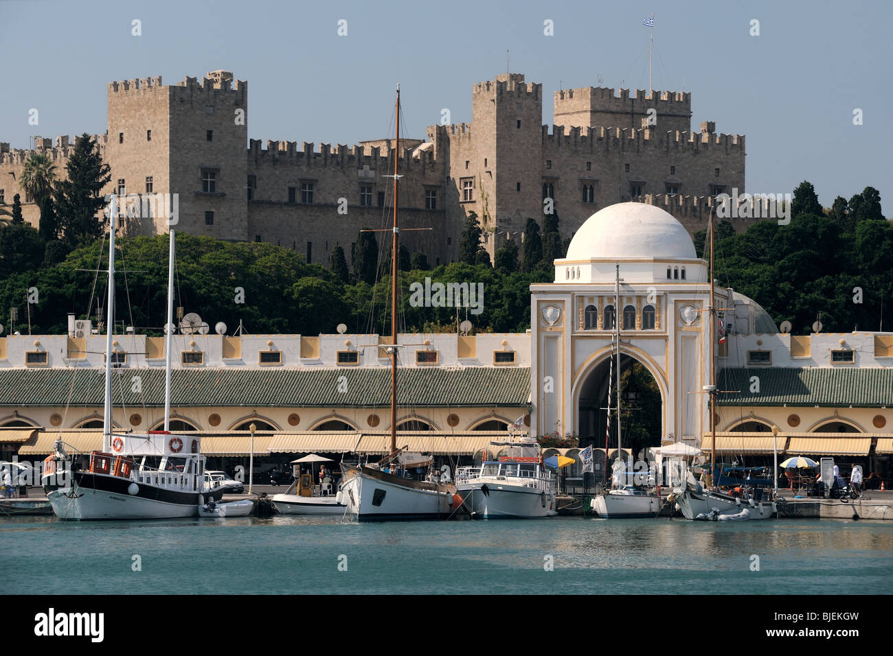Port of Rhodes, Greece Stock Photo - Alamy