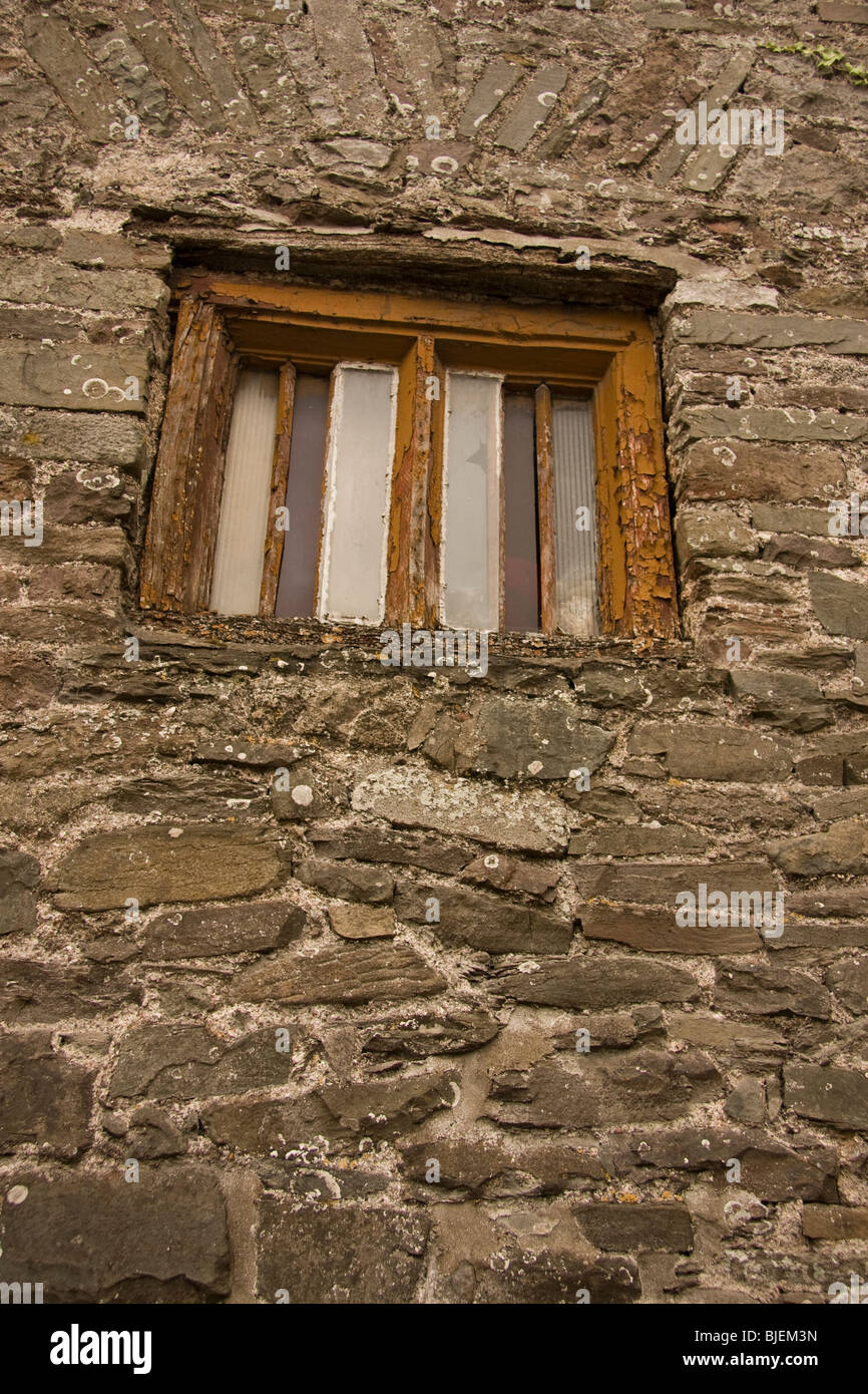 Window in a stone wall Stock Photo - Alamy