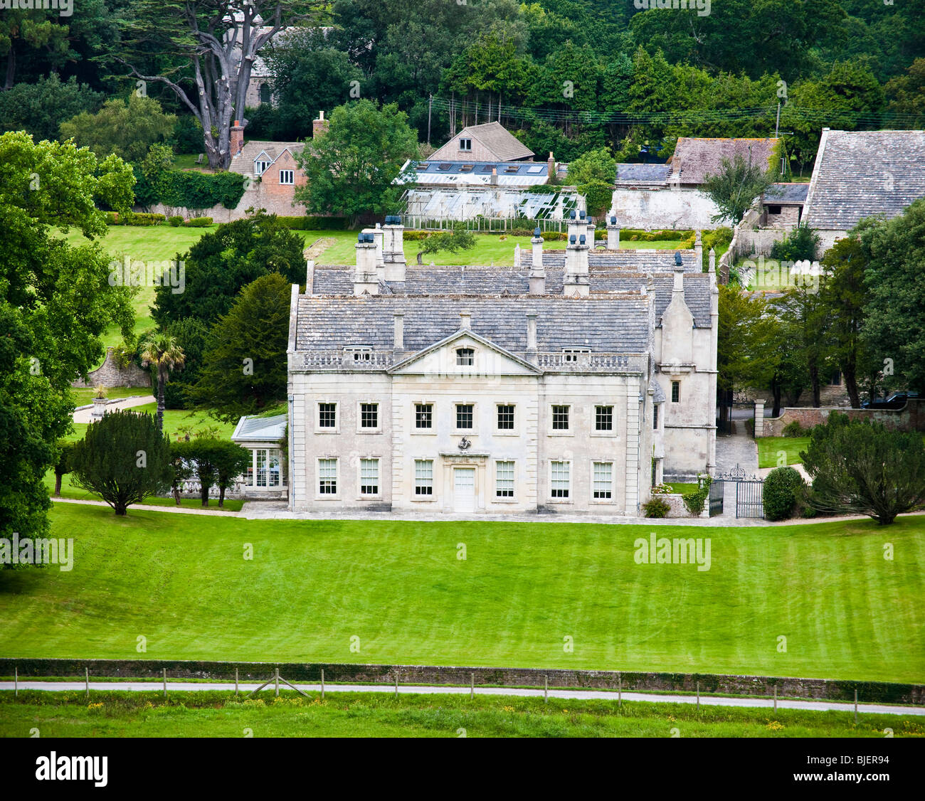 The exterior of a Stately Home - Creech Grange Dorset Stock Photo - Alamy