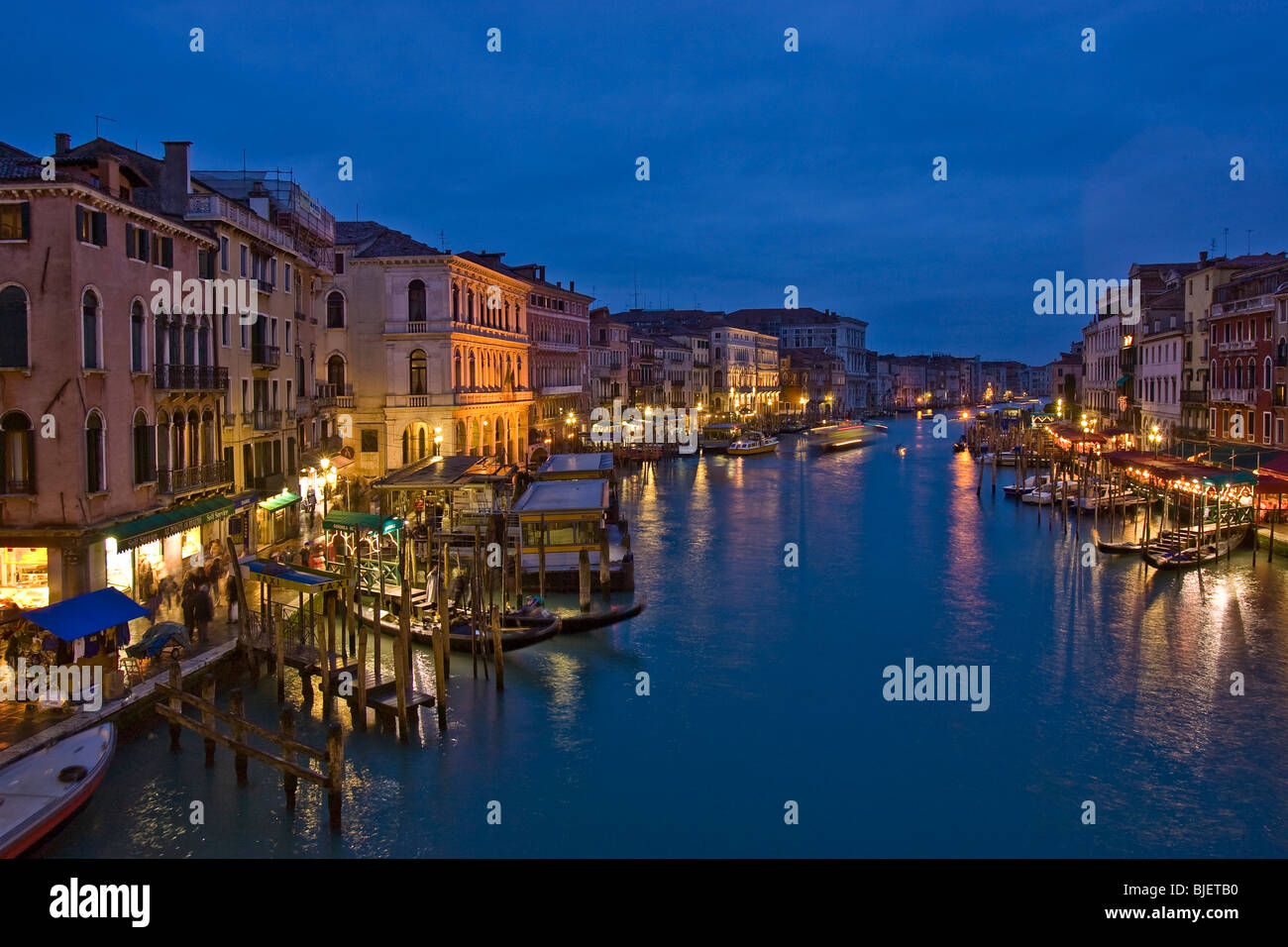 The Grand Canal and Venetian Buildings from The Rialto Bridge, Venice ...